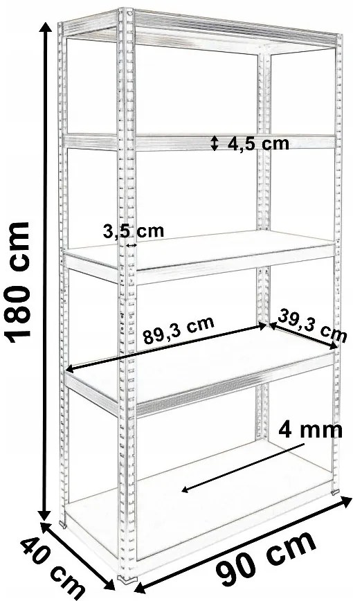 Regál skladovací G9040 MDF