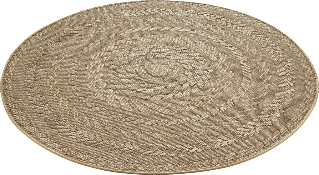 NORTHRUGS - Hanse Home koberce Kusový koberec Forest 103998 Beige/Brown – na ven i na doma Rozměry koberců: 160x160 (průměr) kruh