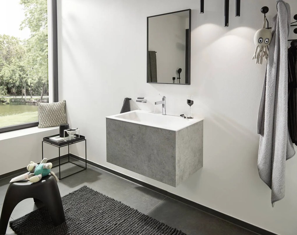 Hansgrohe Finoris, umyvadlová baterie 100, s výpustí Push-Open, EcoSmart, chromová, 76010000