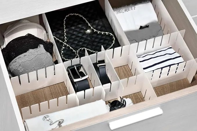 Domo Living Zásuvkový organizér, přepážky do šuplíku, flexibilní mřížka DOMO, 8ks