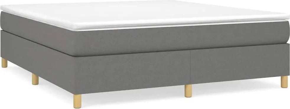 Box spring postel s matrací tmavě šedá 160x200 cm textil 3144531