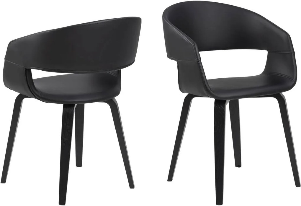 Designová židle Nere černá-topol