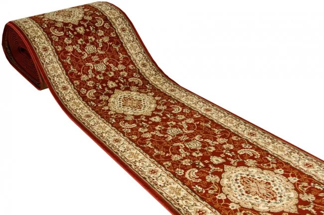 Běhoun Super Rose 2095A ornament / květiny, červený / krémový