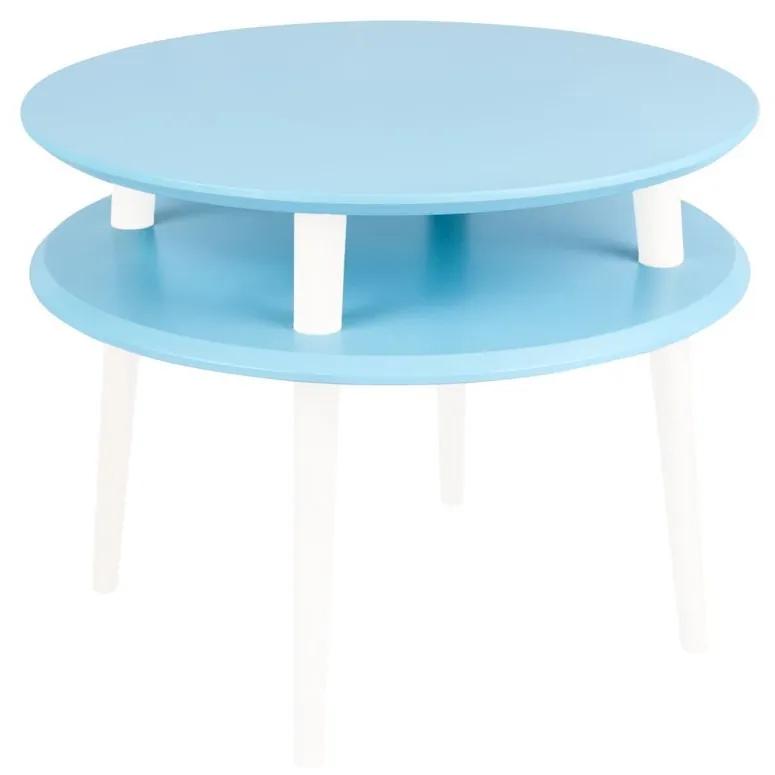 Ragaba Konferenční stolek Iram Small, 57x57x45 cm, tmavě tyrkysová/bílá