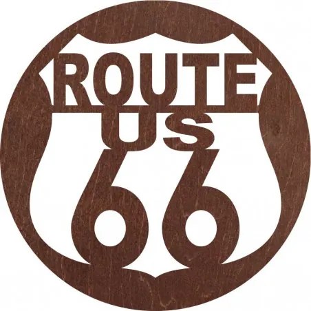 Dřevěná cedule Route 66 - Dekorace interiéru | SENTOP PR0411