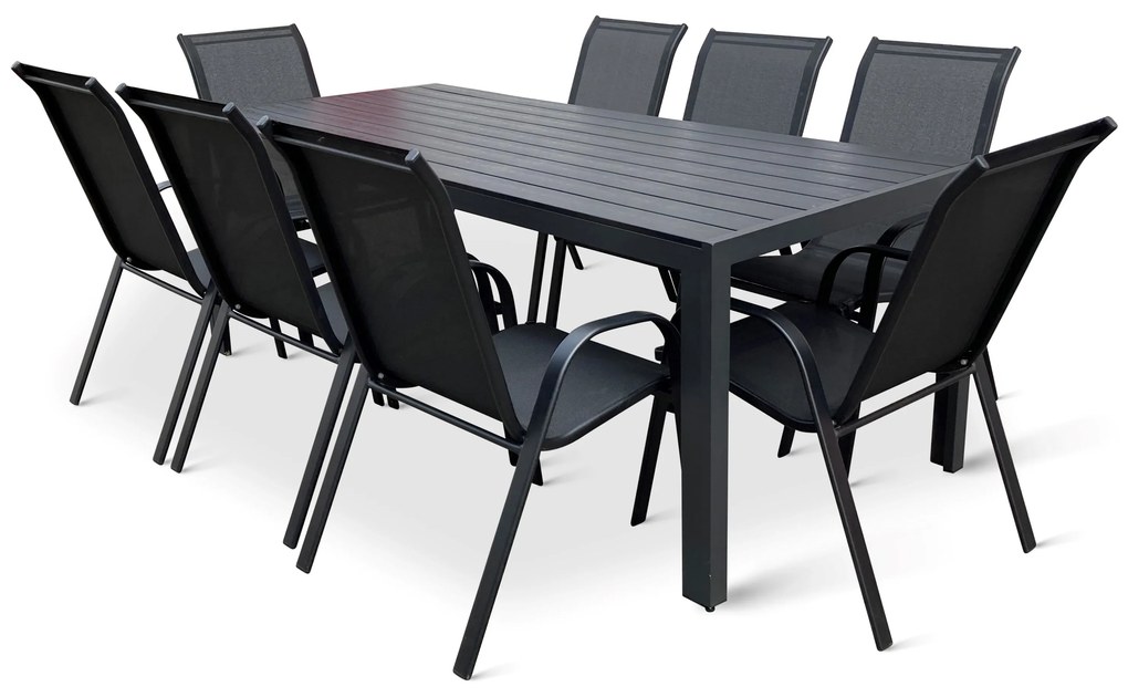 Noela Zahradní jídelní set Viking XL + 8x kovová židle Ramada