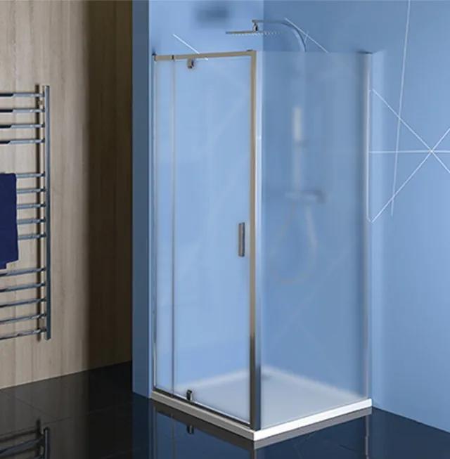Polysan Easy Line obdélník/čtverec sprchový kout pivot dveře 800-900x800mm L/P varianta, brick sklo