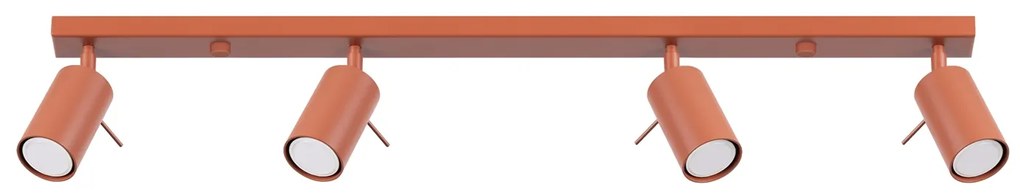 Bodové svítidlo Ring, 4x oranžové kovové stínítko, (možnost polohování)