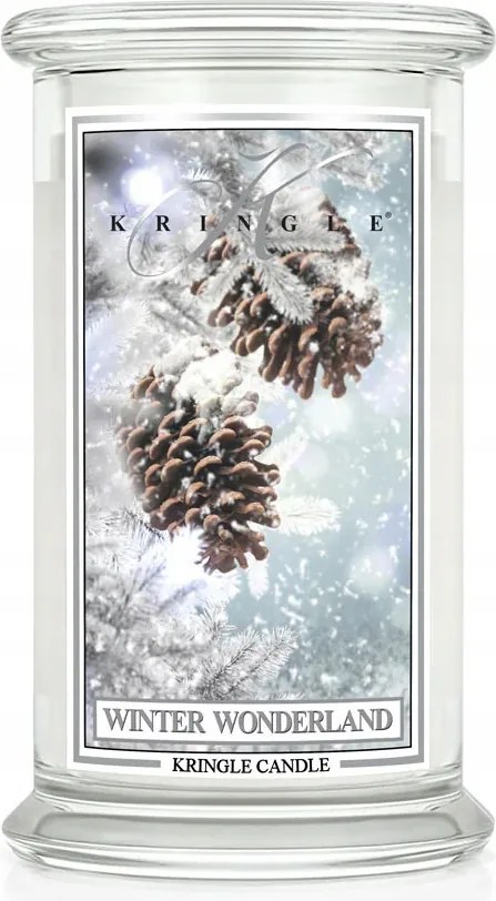 Winter Wonderland – Kringle Candle – velká svíčka se dvěma knoty (624 g)