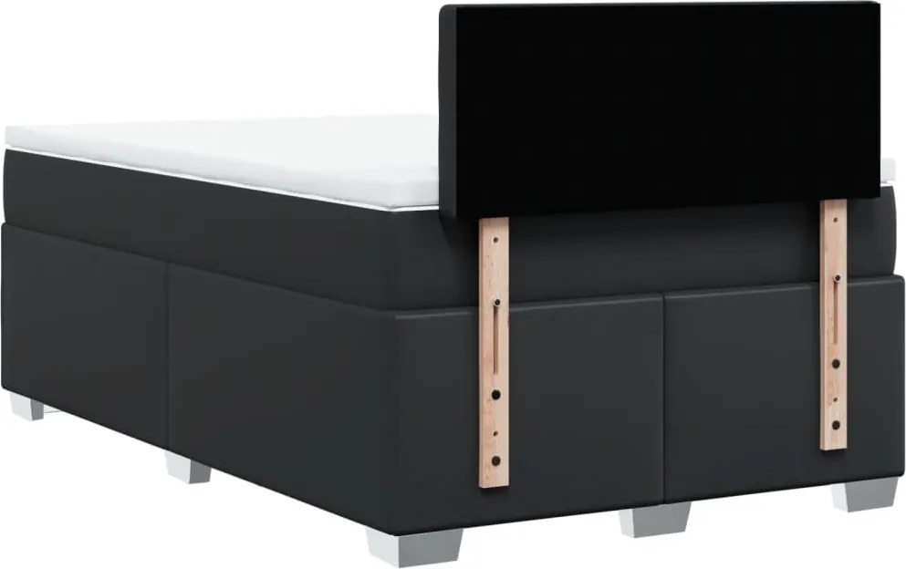 Box spring postel s matrací černá 120x190 cm umělá kůže 3286112
