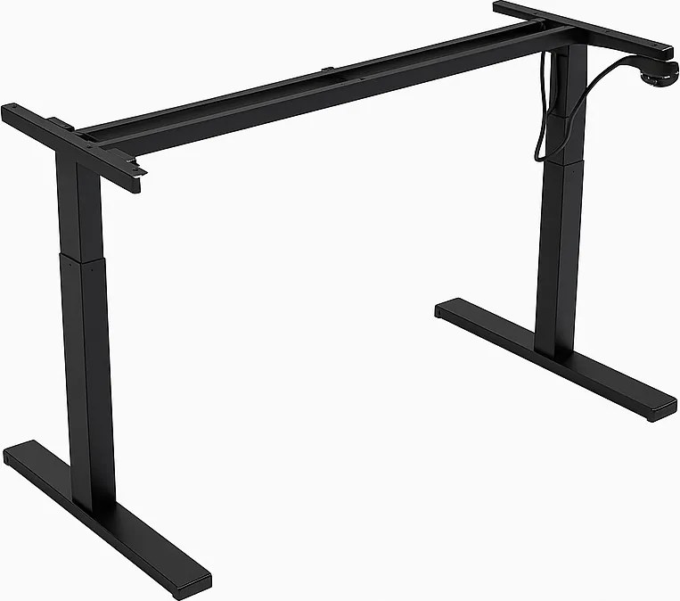Herní stůl BR04 tmavě hnědý s černým rámem 140 cm