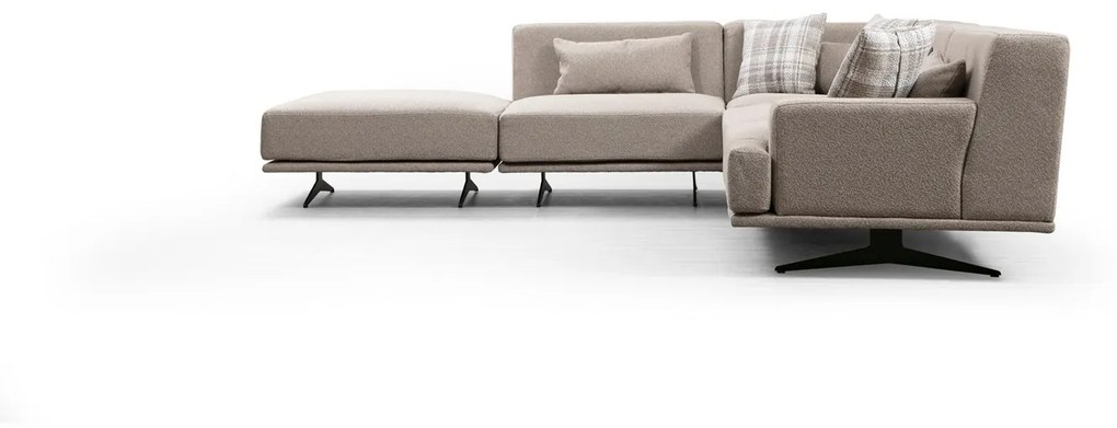 Designová rohová sedačka Kessya béžová - pravá
