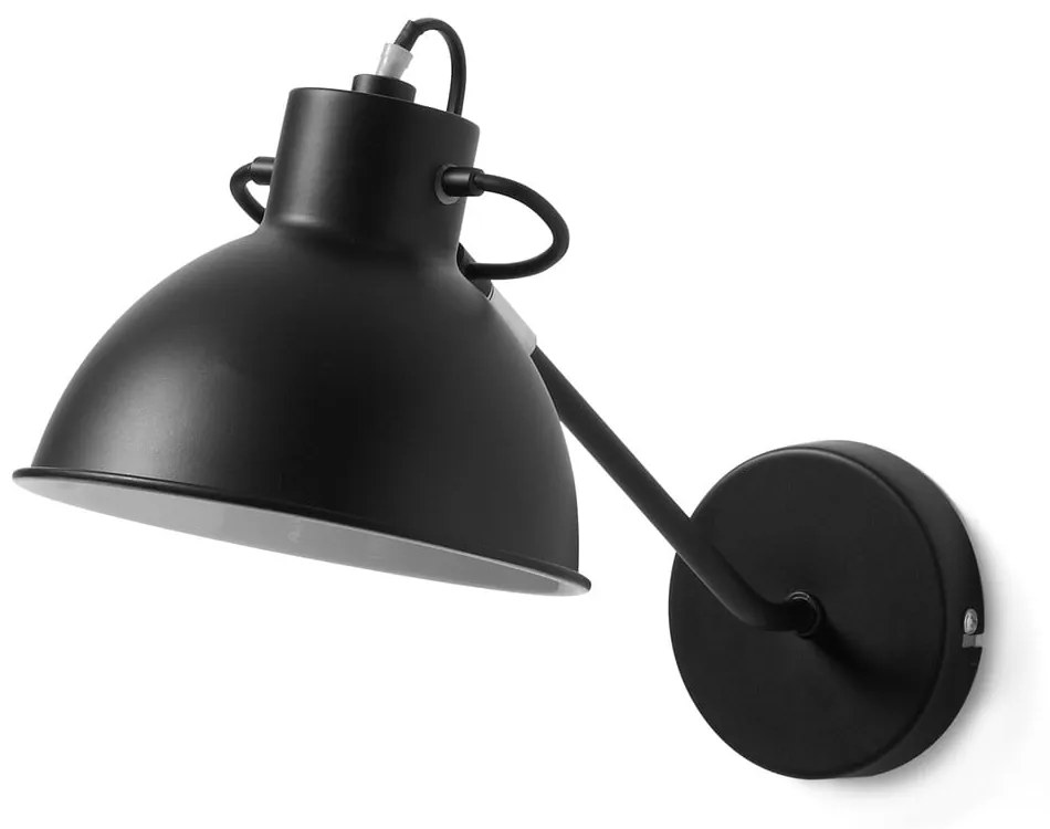 Černá nástěnná lampa Kave Home Odalis