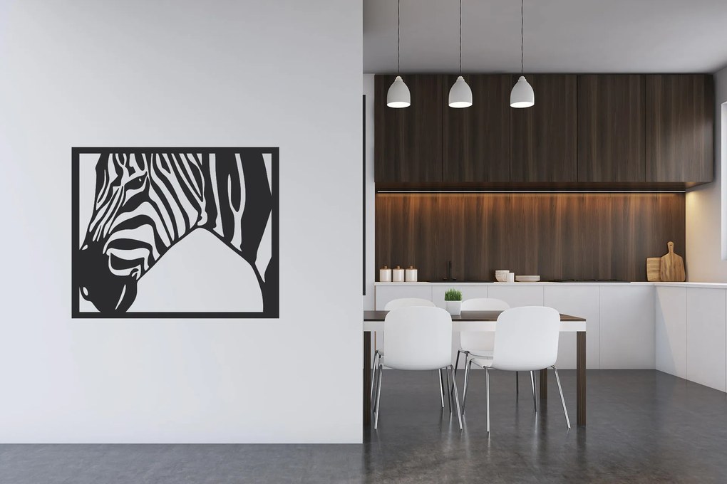 Lepy.cz Samolepka na zeď Zebra Velikost (šířka x výška): 60x50cm, Barevná varianta: Bílá