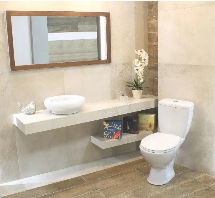 Cersanit Kaskáda, kombi wc se splachováním 3/6l, horizontální odpad + sedátko s polypropylenu, bílá, K100-206