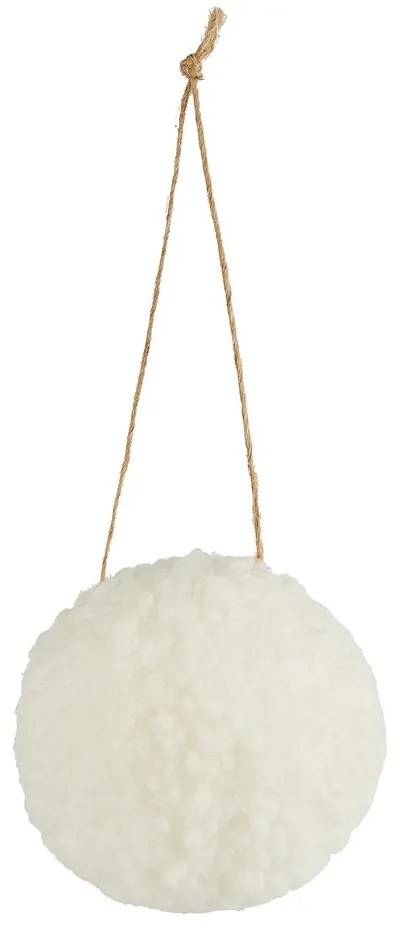 HANG ON Plyšová koule 8 cm - bílá
