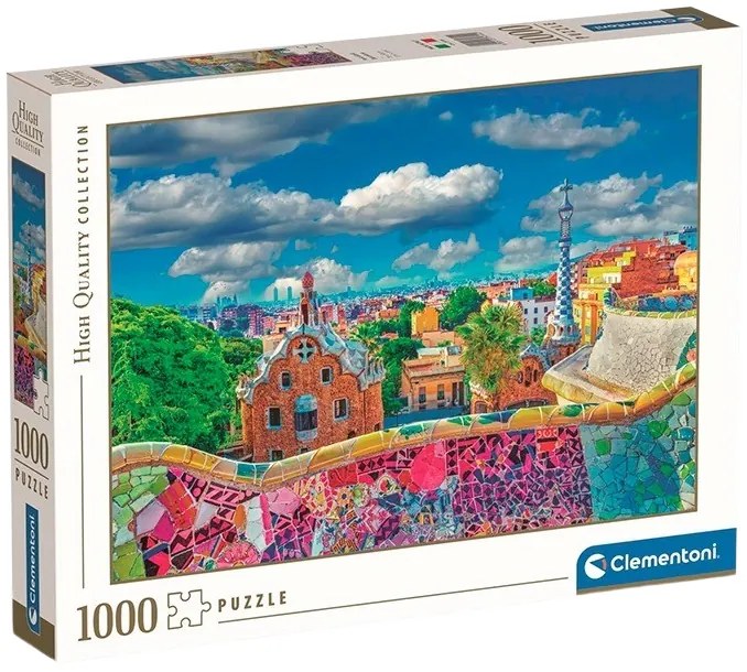 Clementoni - Puzzle 1000 Park Güell, Barcelona