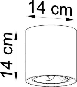 Stropní bodové svítidlo SOLLUX Cullo GU10 1x40W bez zdroje SL.0645 beton