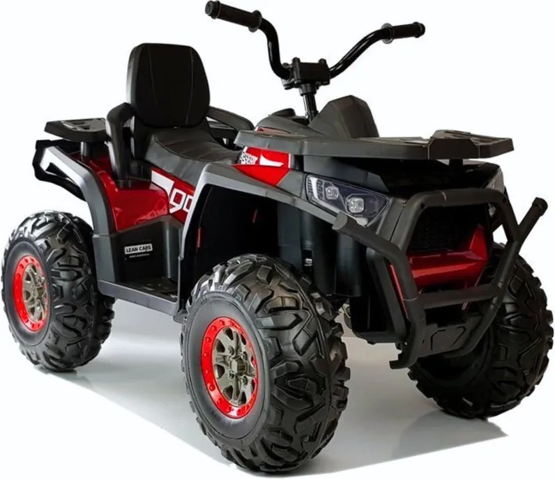 LEAN CARS Elektrická čtyřkolka XMX607 červená lakovaná, LED světla, MP3