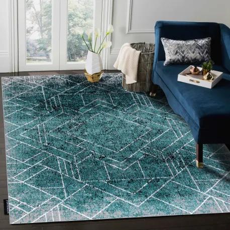 Moderní koberec DE LUXE 626 Geometrický, diamanty Strukturální šed velikost 180x270 cm | krásné koberce cz