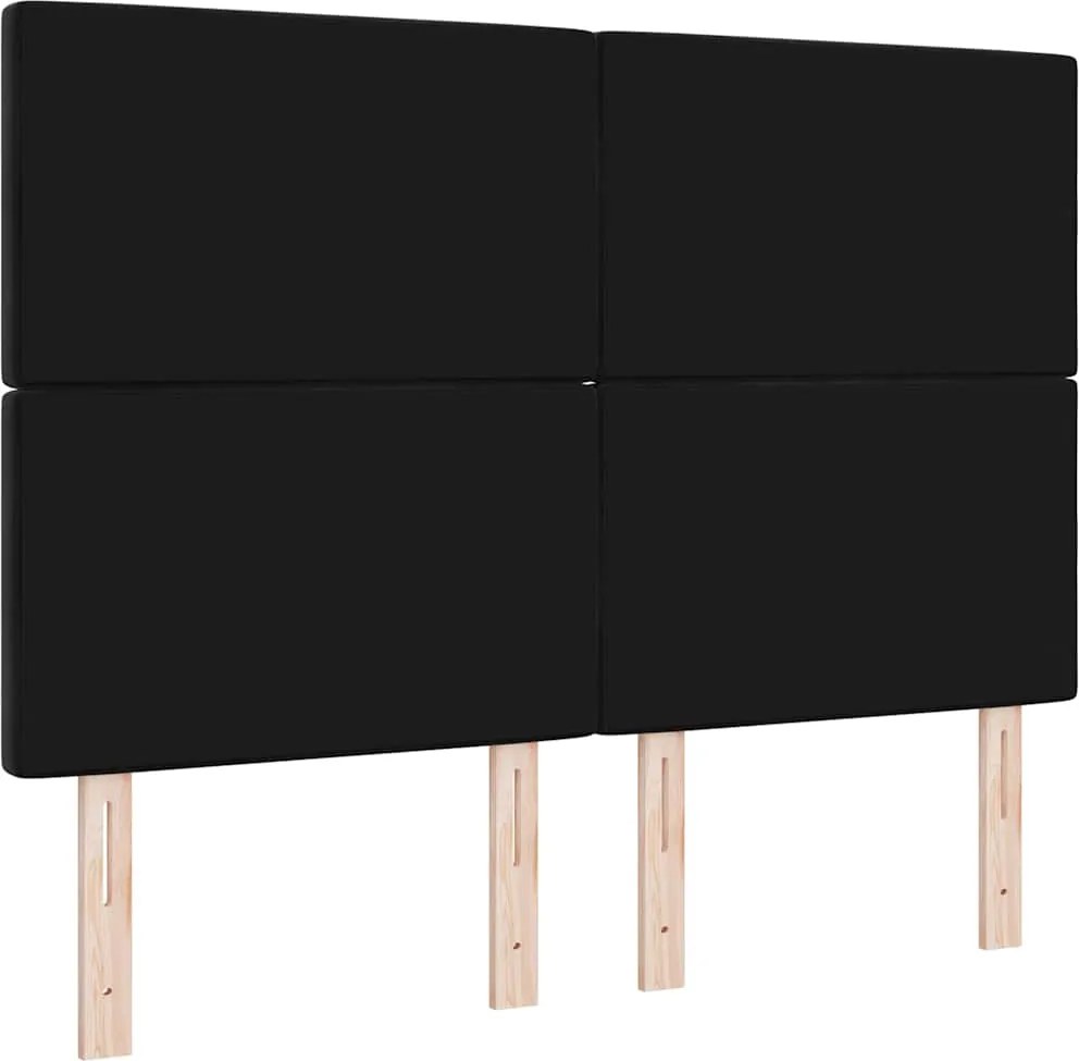 Čelo postele Černý 144 cm samet 3337760