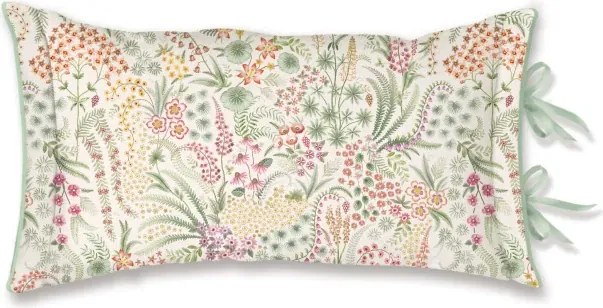 Pip Studio polštář Lodi Garden 35x60cm, off white bílá (Dekorační perkálový polštář s výplní)
