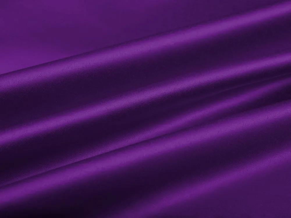 Biante Saténový běhoun na stůl polyesterový Satén LUX-L044 Zářivě fialový 45x140 cm