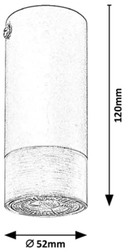 Rabalux ZIRCON 5074 stropní bodové svítidlo max. 1x5W | GU10 - černá, stříbrná. 5074