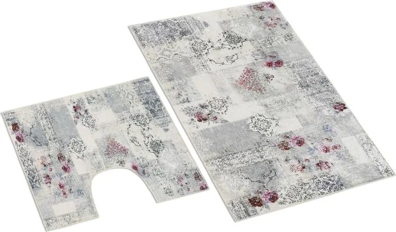 Bellatex 3D tisk sada Šedá 60x100 cm, 60x50 cm (SADA)