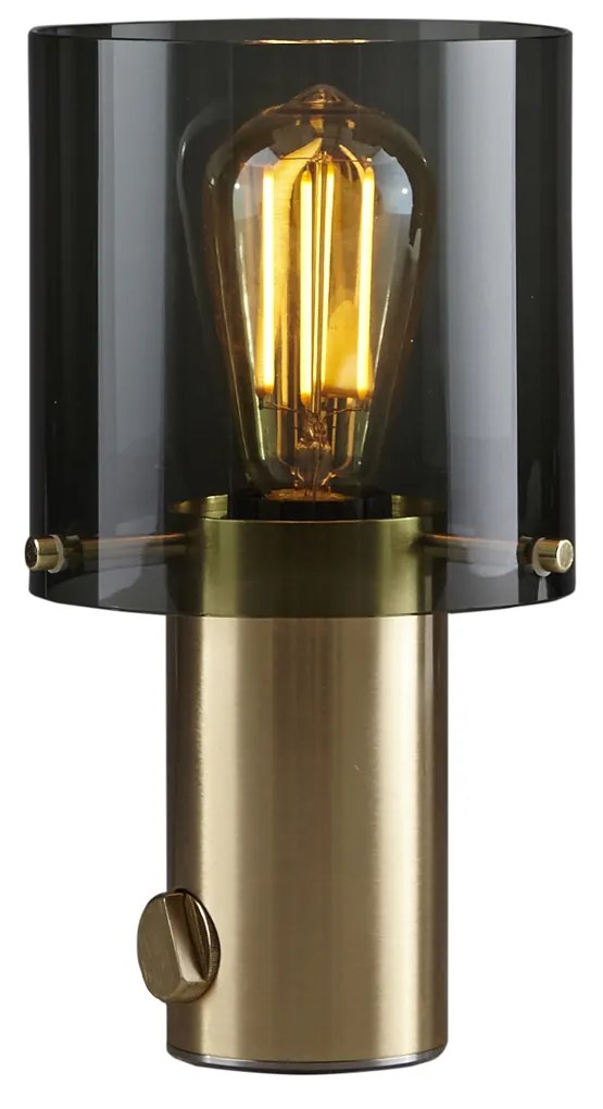 Stolní lampa Original BTC Walter size 1 (mosaz, antracitové sklo ) FT587BR/AN