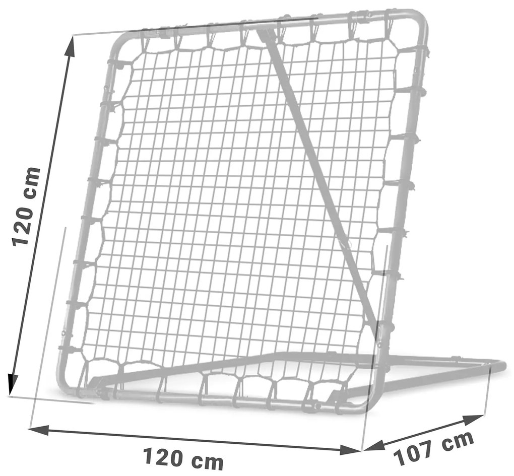 Tréninková branka Neo-Sport s odrazkou 120 x 120 cm pro efektivní trénink Fotbalová branka pro mladé sportovce