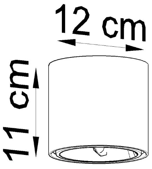 Sollux Lighting Stropní svítidlo TIUBE Černá
