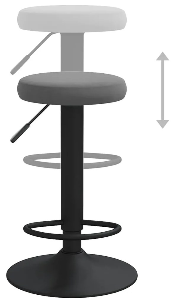 vidaXL Marketos Barové židle 2 ks tmavě šedé samet