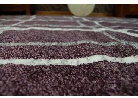 koberec SHADOW 9359 šeřík / bílá velikost 140x190 cm | krásné koberce cz