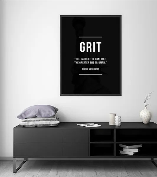 Pixada Grit - Motivační obraz Velikost: B2 - 50x70 cm, Volba rámu: plakát bez rámu