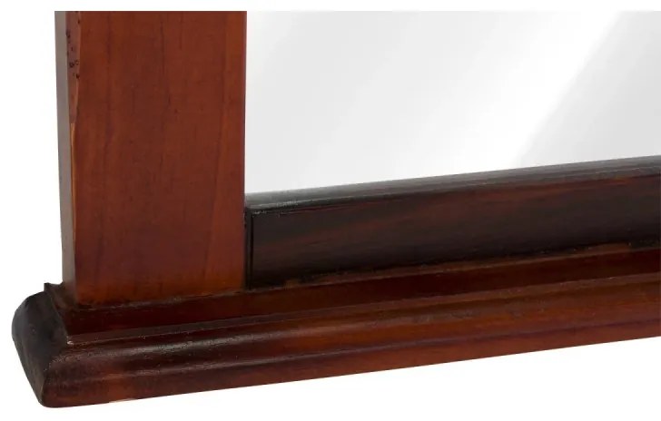 furniture-nabytek.cz - Masivní zrcadlo Catello z borovicového dřeva, hnědé, lakované – 75×70 cm