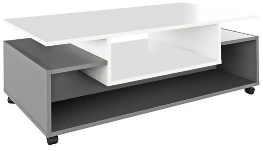 Konferenční stolek Dalo (bílá + grafit). 1002481