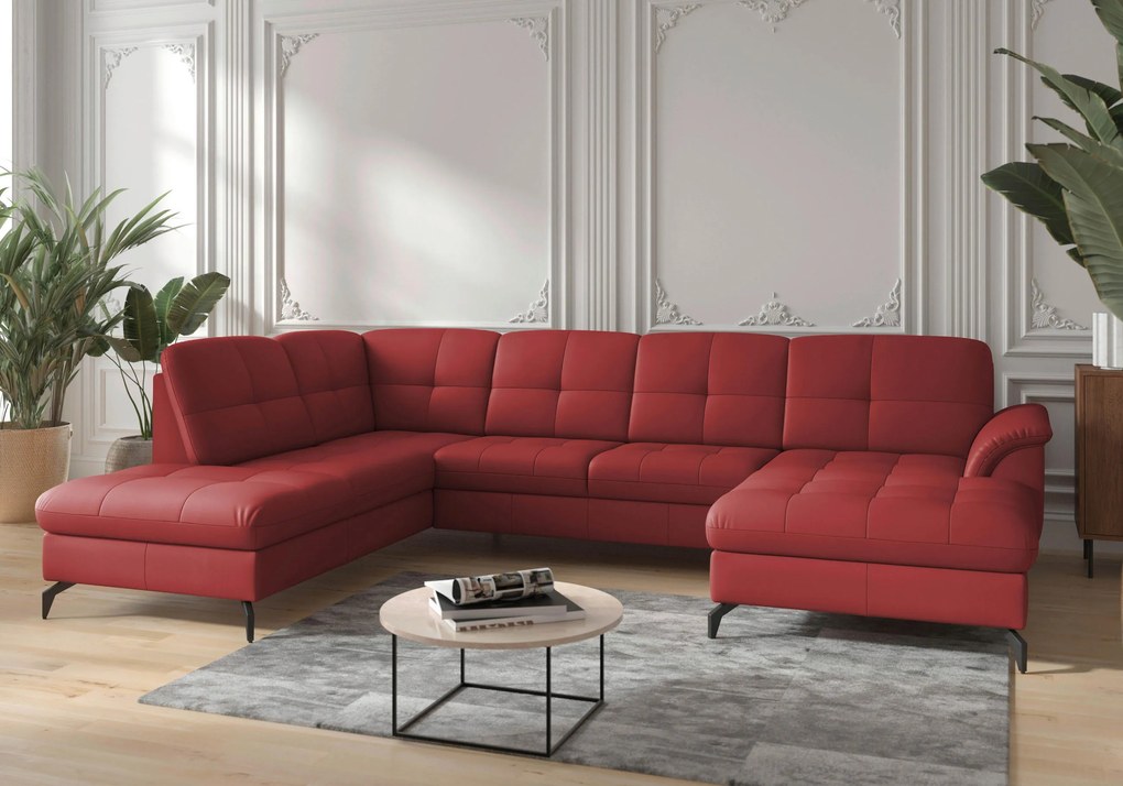 XXXLutz SEDACÍ SOUPRAVA, kůže, červená Sit & More - Sedací soupravy - 00014401624T