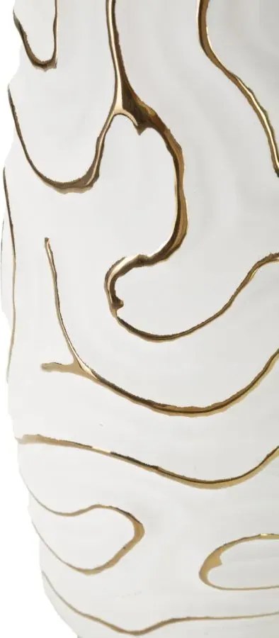 Váza Lia 39 cm bílá/zlatá