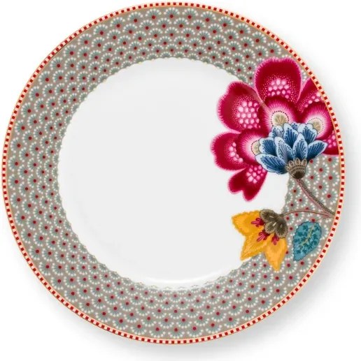 Pip Studio Blooming Tales talíř Ø21cm, khaki (Snídaňový talíř)