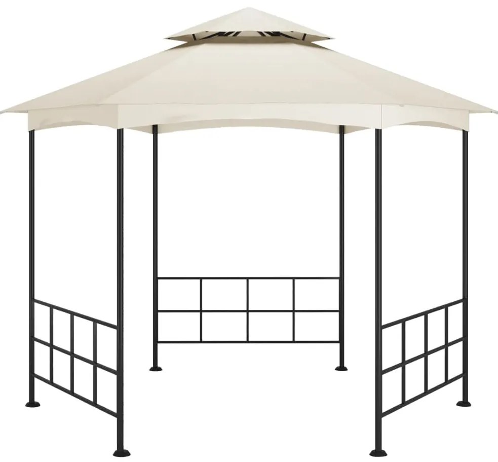 vidaXL Marketos Altán s bočnicemi 3,1 x 2,7 m krémový