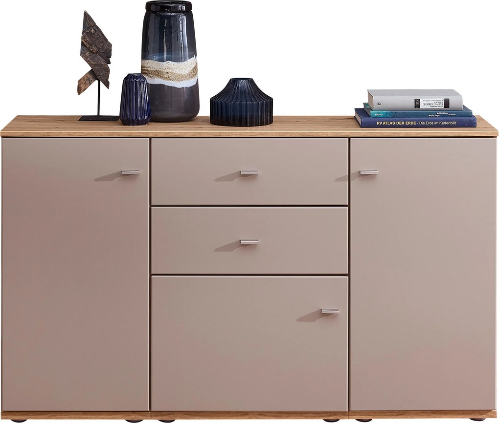 XXXLutz ŠIROKÁ KOMODA, šedá, barva starého dubu, 150/90/40 cm Venda - Široké komody - 001522000409
