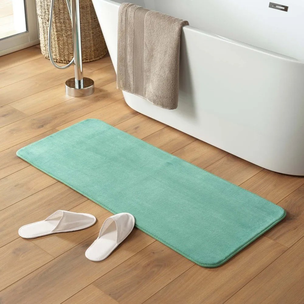 Tyrkysová koupelnová předložka 50x120 cm Vitamine – douceur d'intérieur
