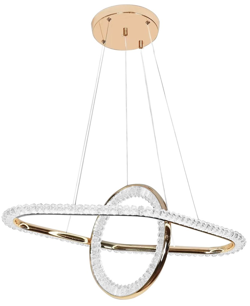 Toolight Toolight, LED závěsné svítidlo 64x36 cm, 60W, G034-CP, zlatá lesklá, OSW-06301