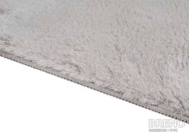 Breno Kusový koberec POUFFY 5100 Silver – světle šedý, 60x110 cm, Šedá/Stříbrná
