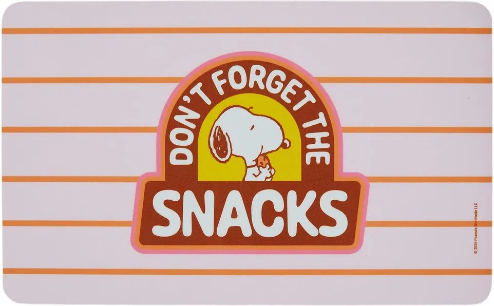 PEANUTS Snídaňové prkénko "Snacks" - sv. růžová
