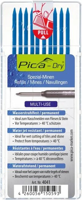 Pica Marker Pica | Tuhy voděodolné pro obkladače na mokré řezání vodě odolné: 4042 - zelená(10xks)