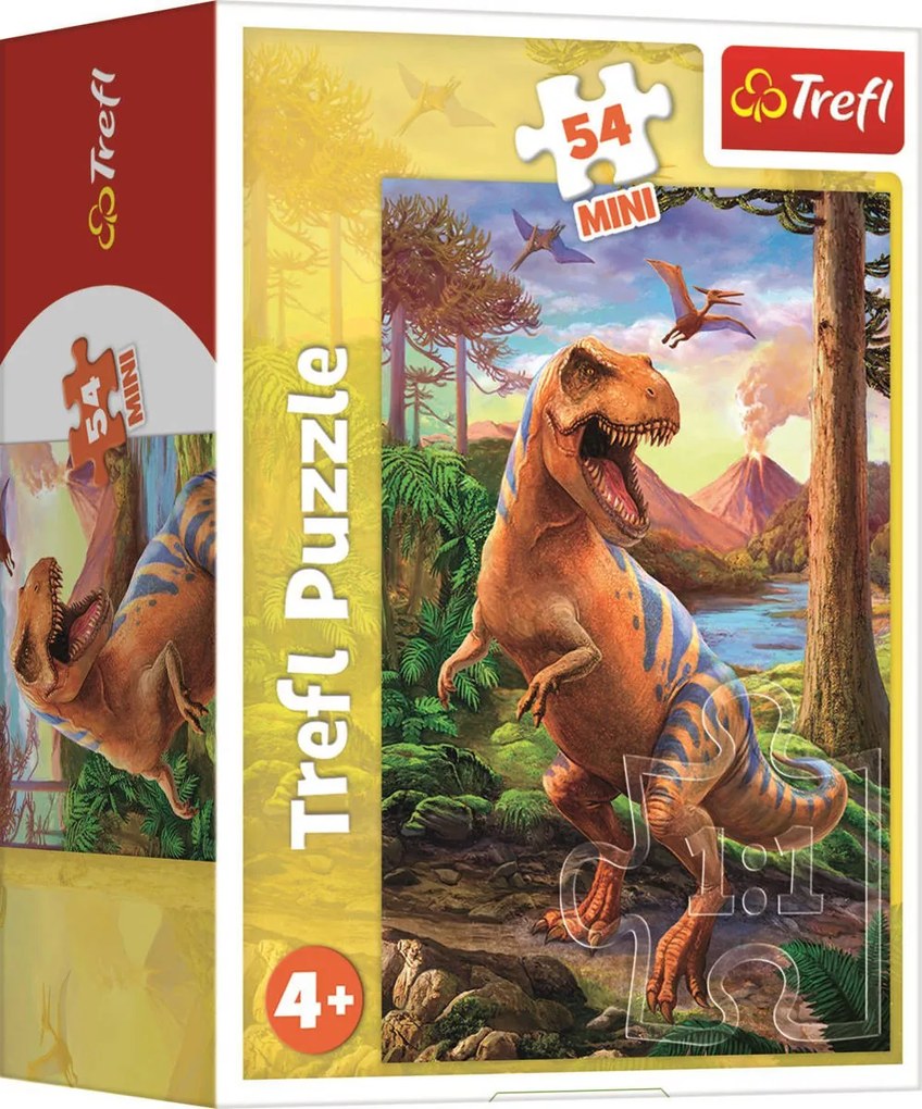 TREFL PUZZLE Úžasní dinosauři mini 20x13cm skládačka 54 dílků 4 druhy tr54194