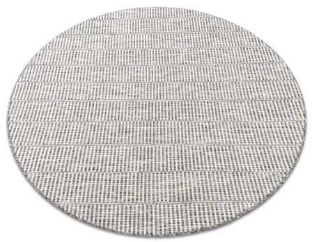 Kulatý koberec SISAL LOFT 21198 slonová kost / stříbrný / béžový Rozměr: průměr 120 cm