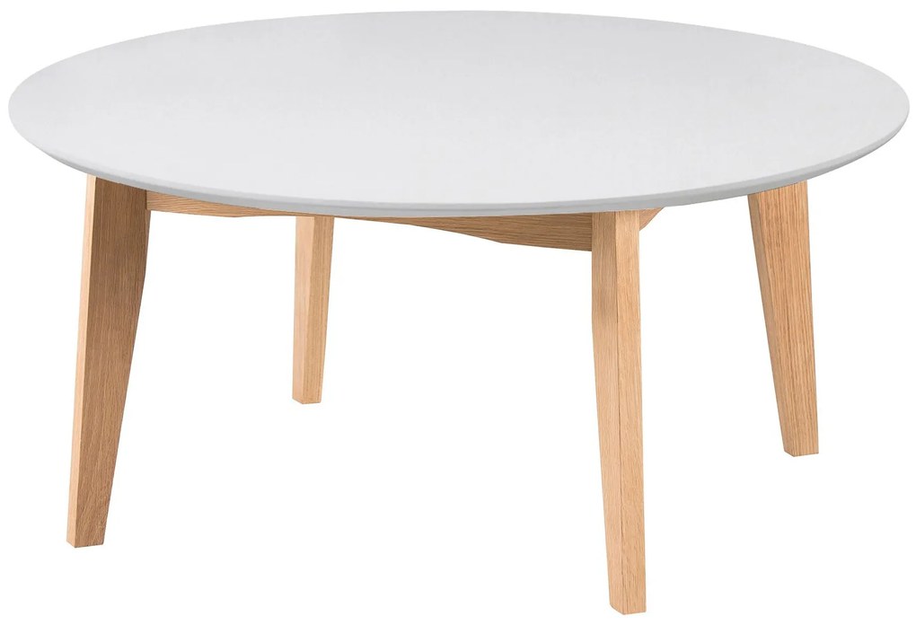 ACTONA Konferenční stolek Abin bílá 42 × 90 × 90 cm